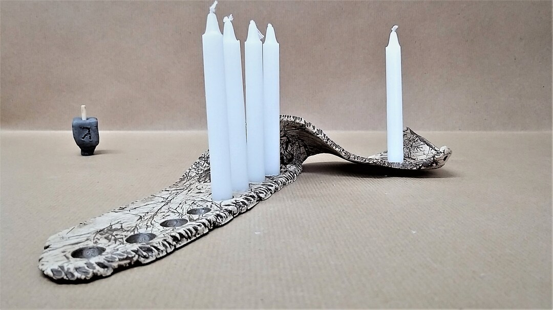 Unique Menorah for Chanukah, Contemporary 9 Candle Menorah, Modern ...