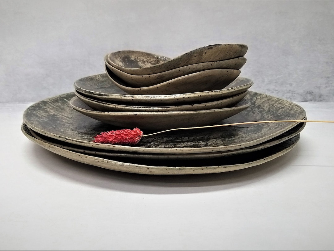 Ceramic Dinnerware Sets, Stoneware Dish Set, Unique Reactive Glaze ...