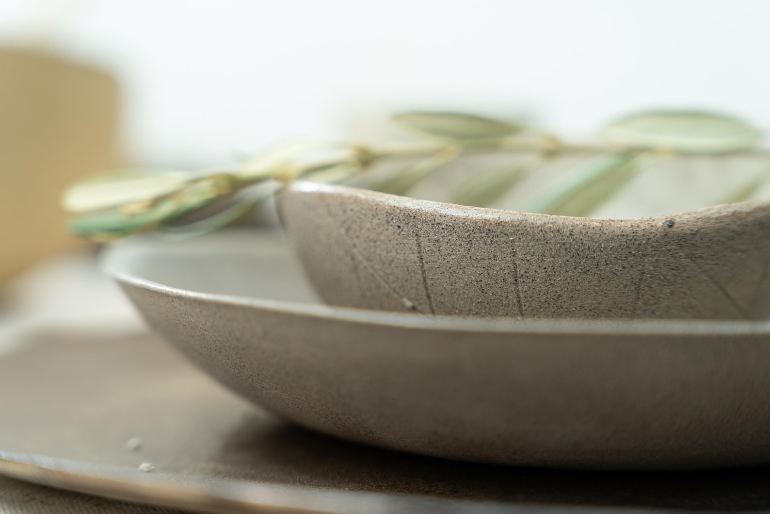 Rustic Ceramic Dinnerware Sets, Handmade Plates Set, Stoneware Dinner ...