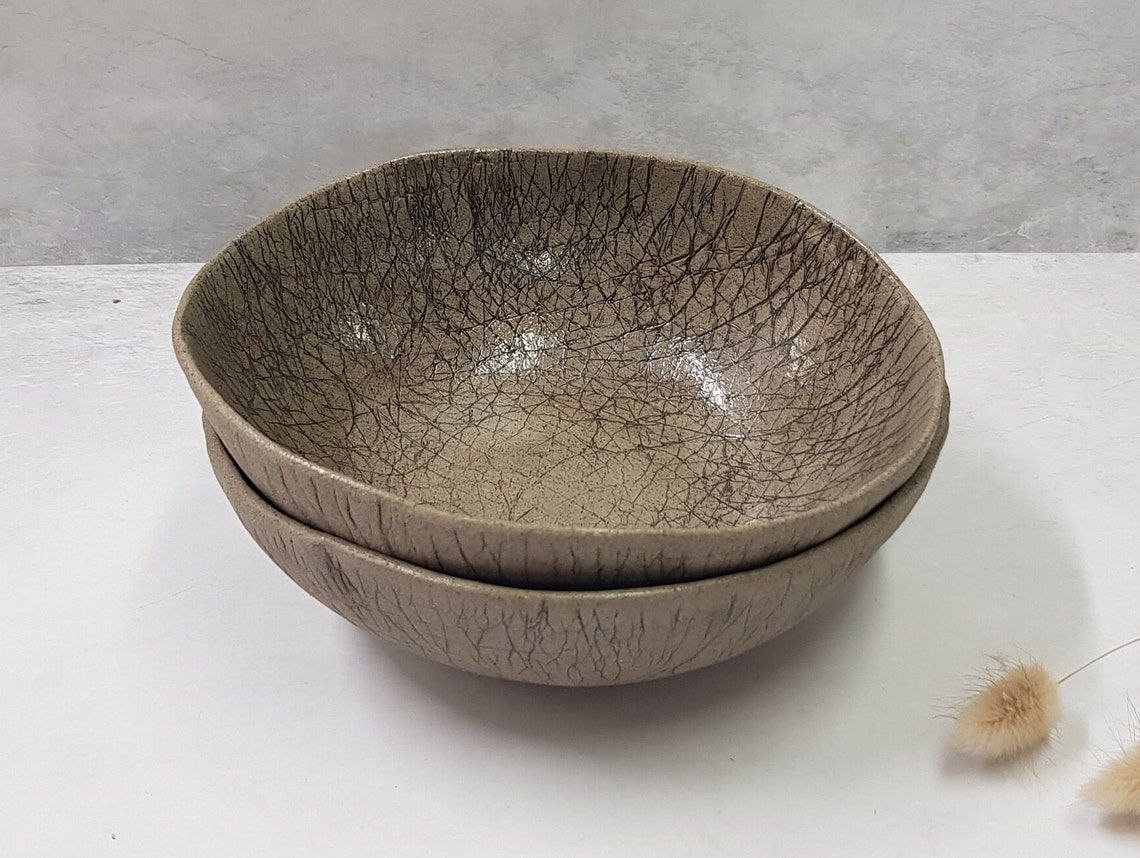 Handmade Rustic Stoneware Pasta Bowl, Modern Ceramic Bowl - Etsy