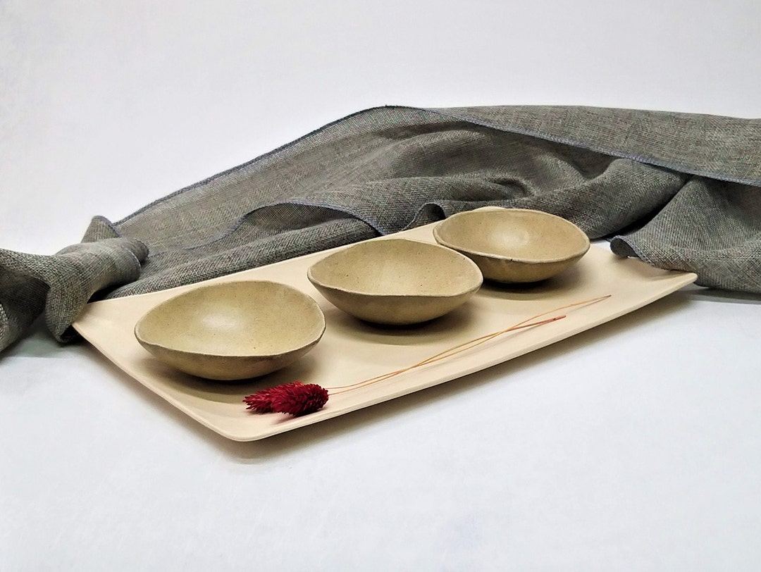 Handmade Ceramic Tapas Plates Set | 4" Appetizer Serving Bowls Mini ...