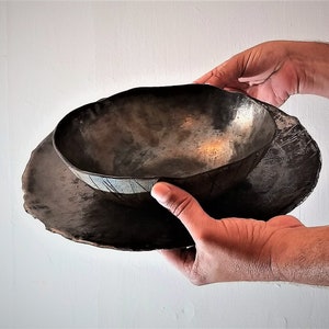 Unique Dinnerware Set, Rustic Ceramic 3 Piece Dinner Set, Stoneware ...