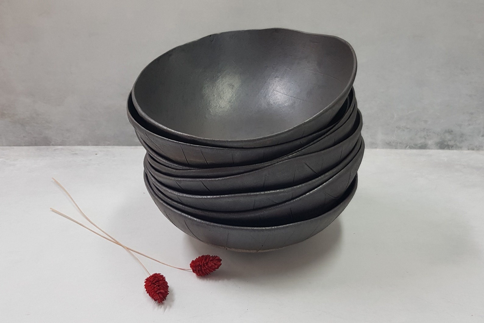 Rustic Pottery Soup Bowl Ceramic Pasta Bowl Ceramic Salad - Etsy