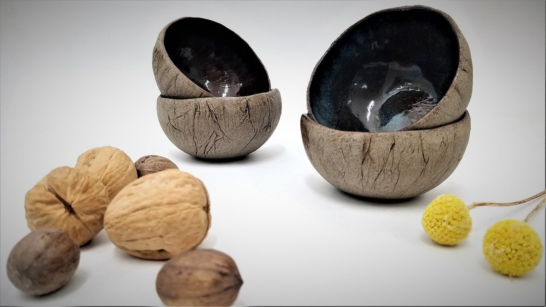 Small Rice Bowls, Rustic Ceramic Bowls, Pottery Soup Bowls, Tiny ...