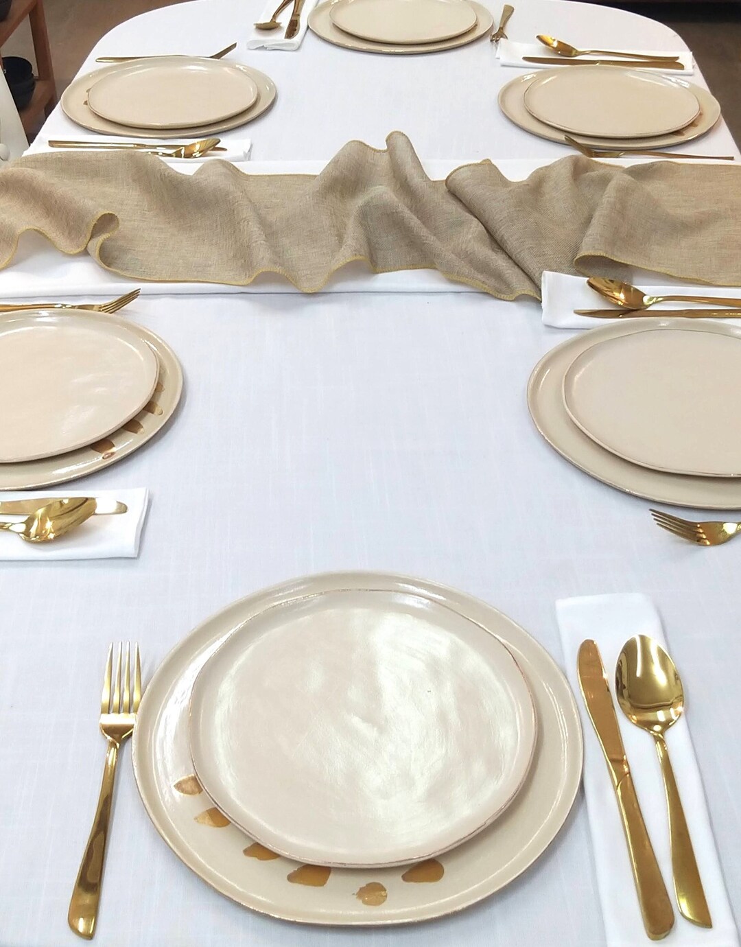 Complete Dinnerware Set, Elegant Tableware Set, Full Dish Set, Ceramic ...