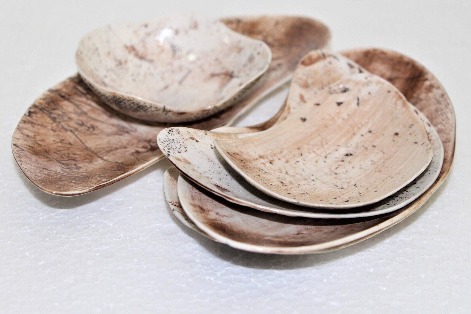 Small Oval Porcelain Plates Set of 5 Small Ceramic Plates - Etsy