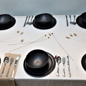 Japanese Dinnerware, Modern Dishware Set, Black Dishware Set, Japanese ...
