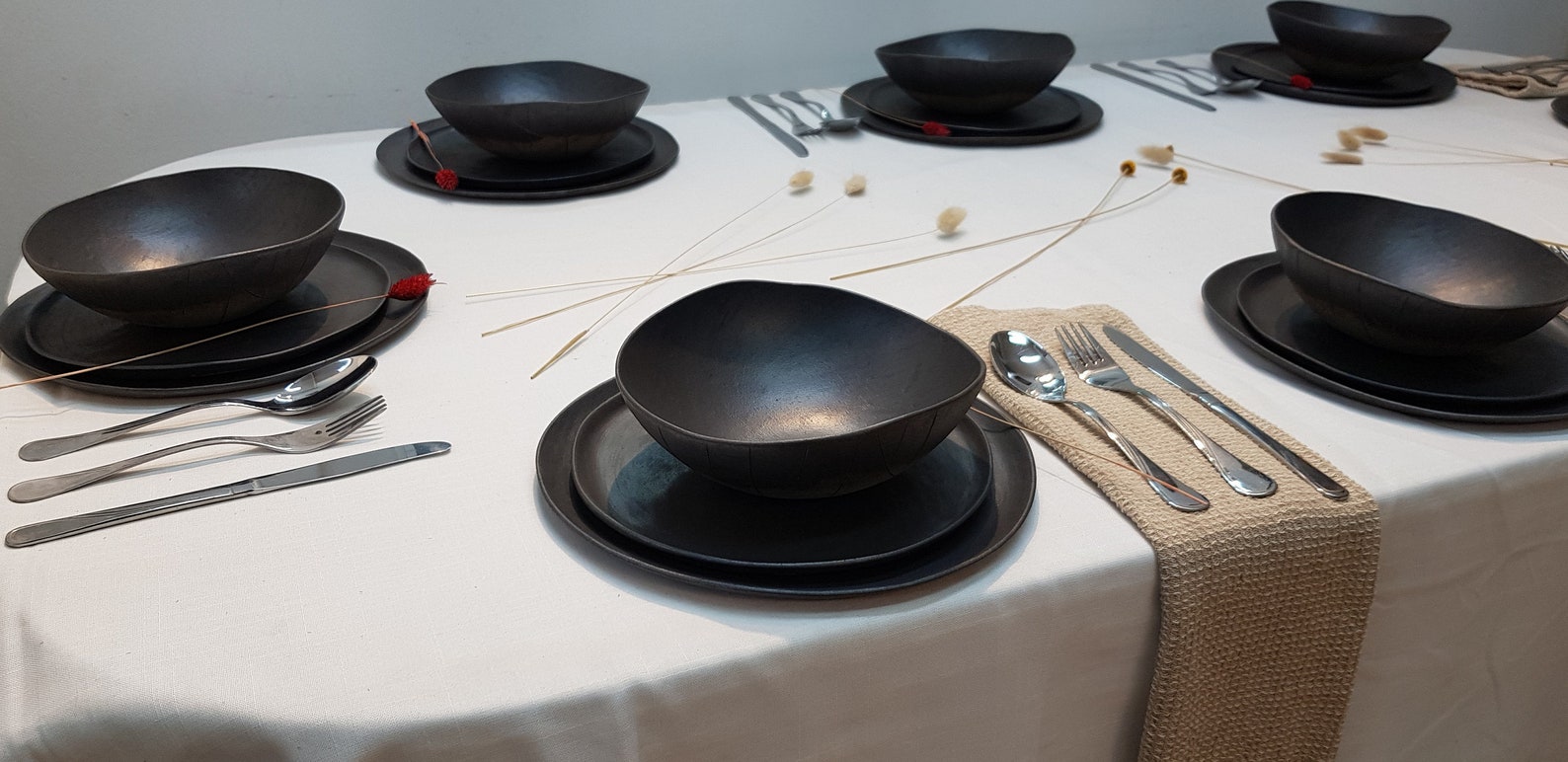 Japanese Dinnerware Modern Dishware Set Black Dishware Set - Etsy