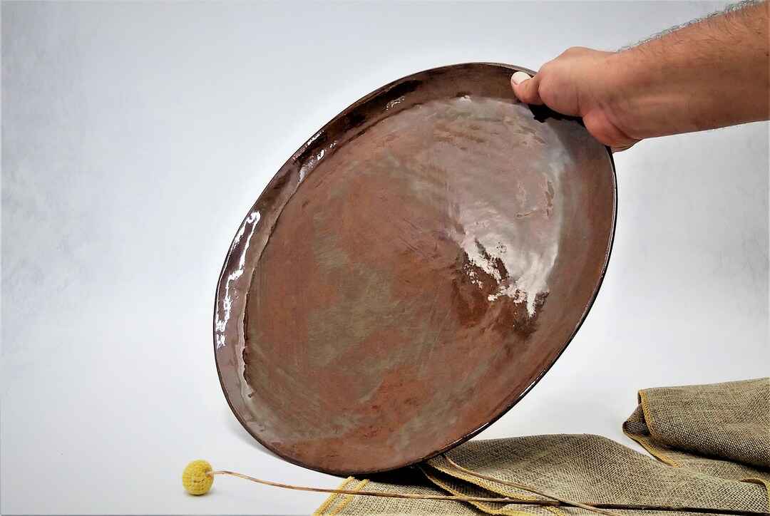 Ceramic Pizza Plate for Oven, Ceramic Baking Tray, Large Flat Tray ...