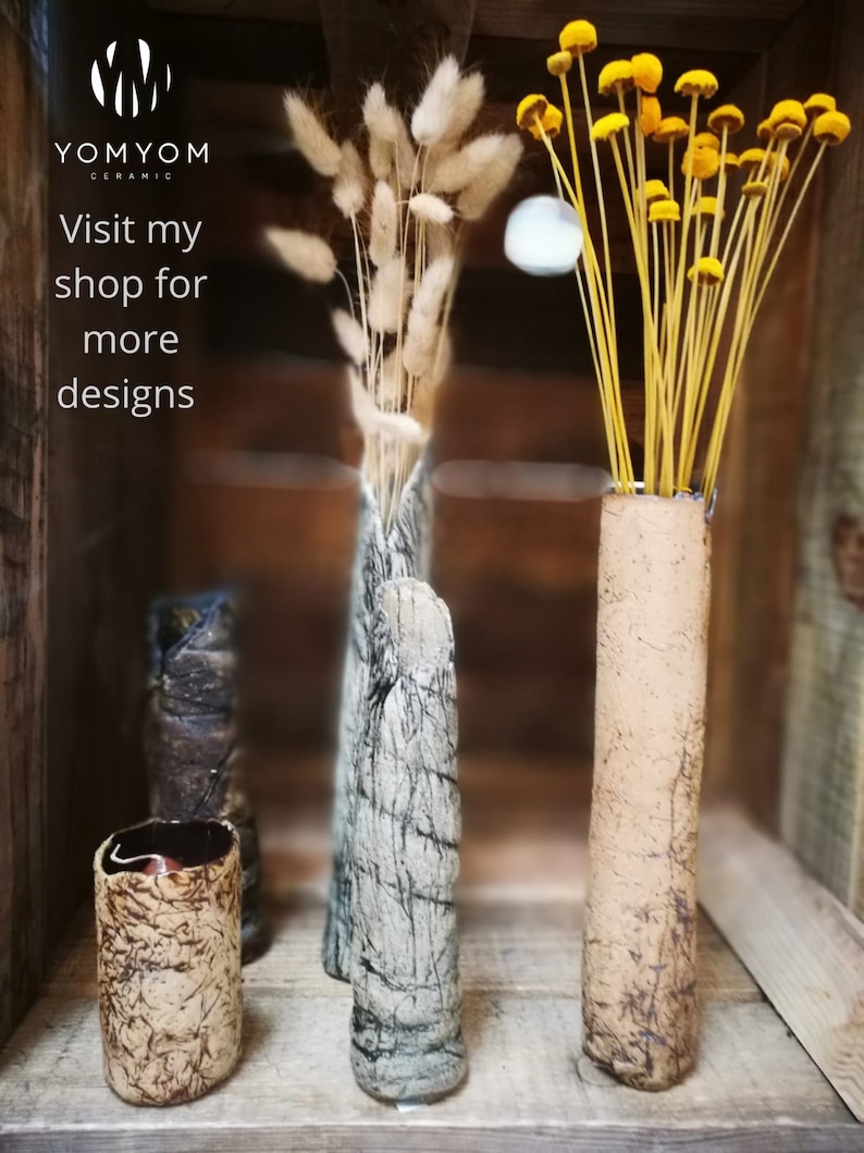 Tall Ceramic Vase Rustic Pottery Vase Clay Vase Handmade - Etsy