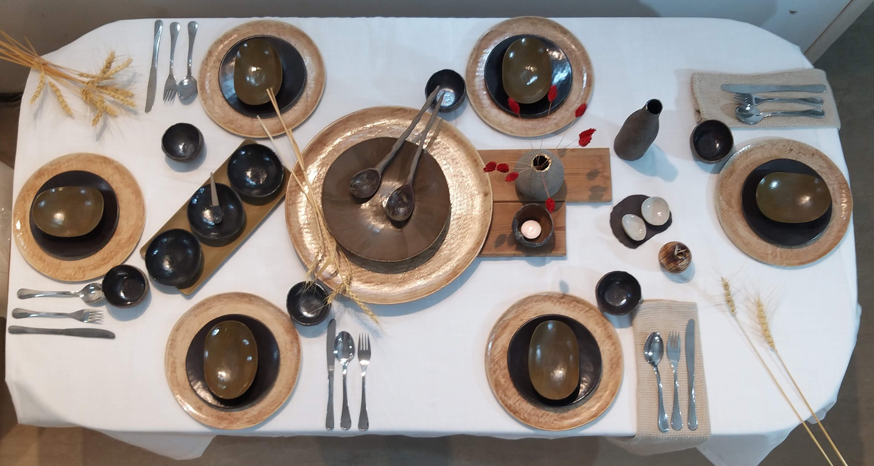 Full Dinnerware Set for 6 Stoneware Dish Sets for 6 - Etsy