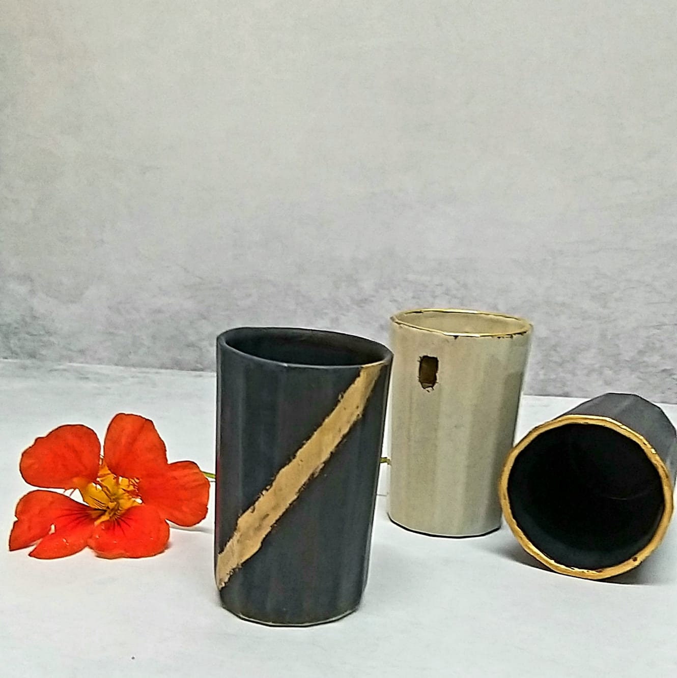 Faceted Ceramic Cup Ceramic Tumbler Pottery Tea Tumbler | Etsy