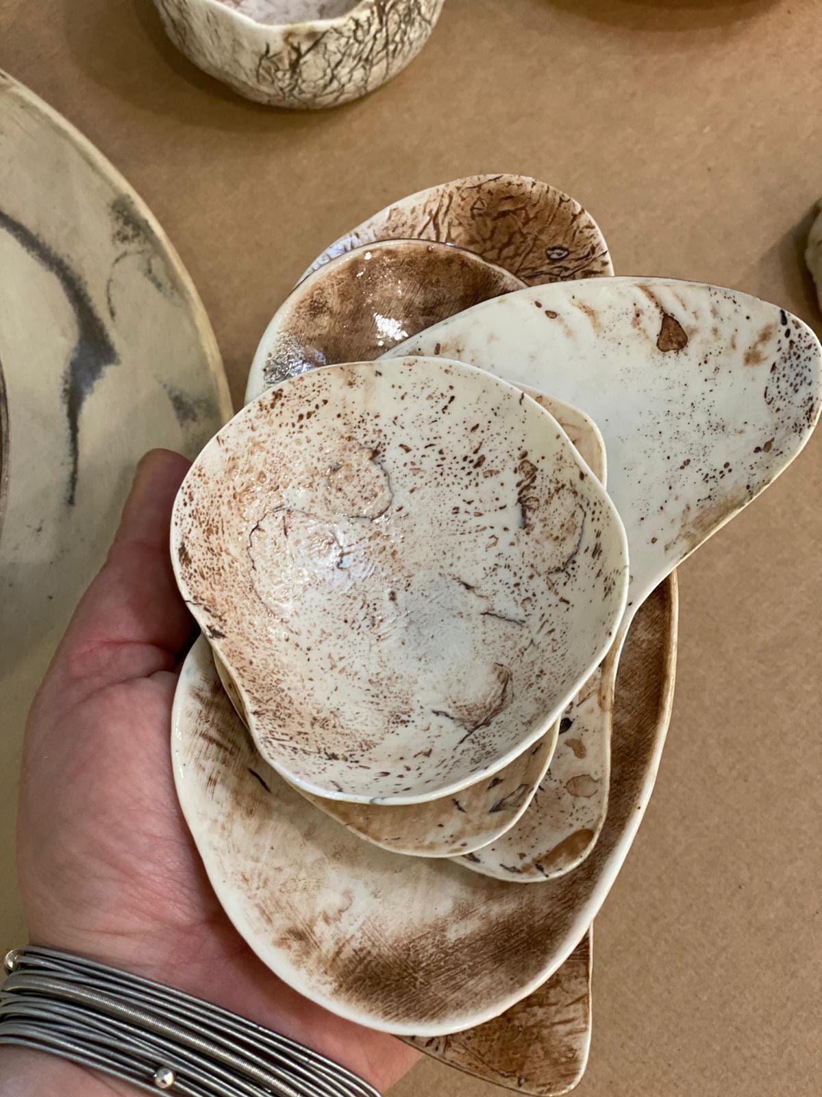 Small Oval Porcelain Plates Set Of 5 Small Ceramic Plates | Etsy