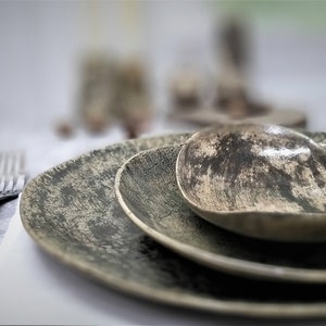 Ceramic Dinnerware Sets, Stoneware Dish Set, Unique Reactive Glaze ...
