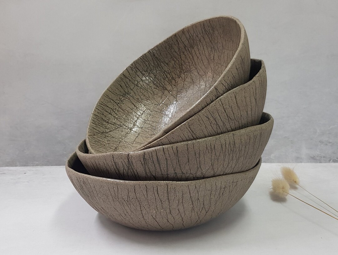 Handmade Rustic Stoneware Pasta Bowl, Modern Ceramic Bowl - Etsy