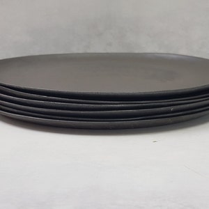 Matte Black Ceramic Dinner Plates, Unique Handmade Plates, Black ...