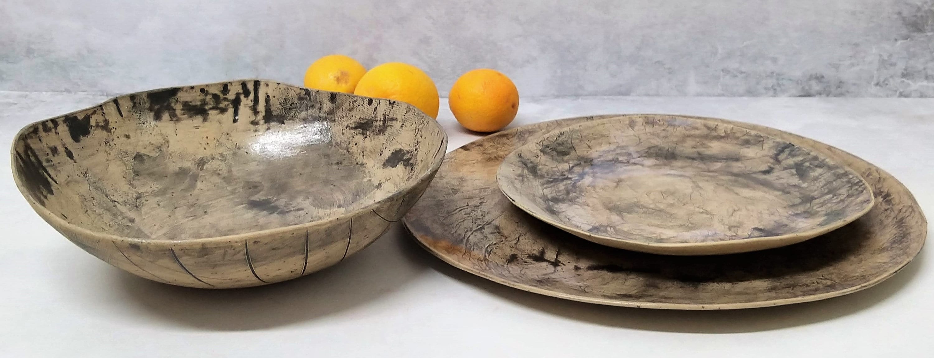 Rustic Dinnerware Set Handmade Ceramic Dish Set Unique | Etsy