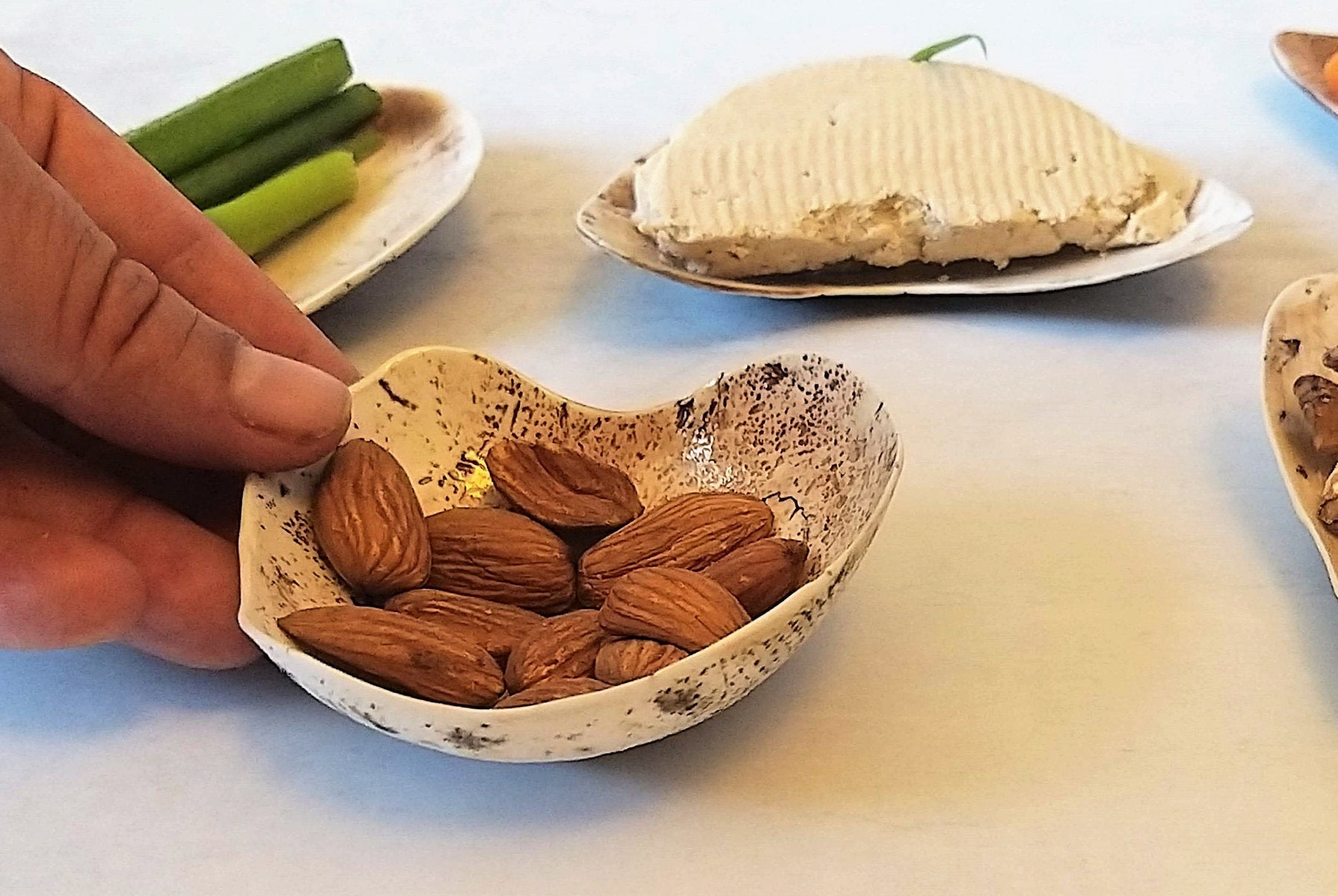 Small Oval Porcelain Plates Set Of 5 Small Ceramic Plates | Etsy