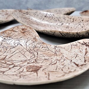 Small Oval Porcelain Plates Set of 5, Small Ceramic Plates, Appetizer ...