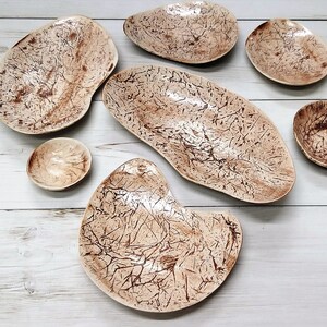 Small Oval Porcelain Plates Set of 5, Small Ceramic Plates, Appetizer ...