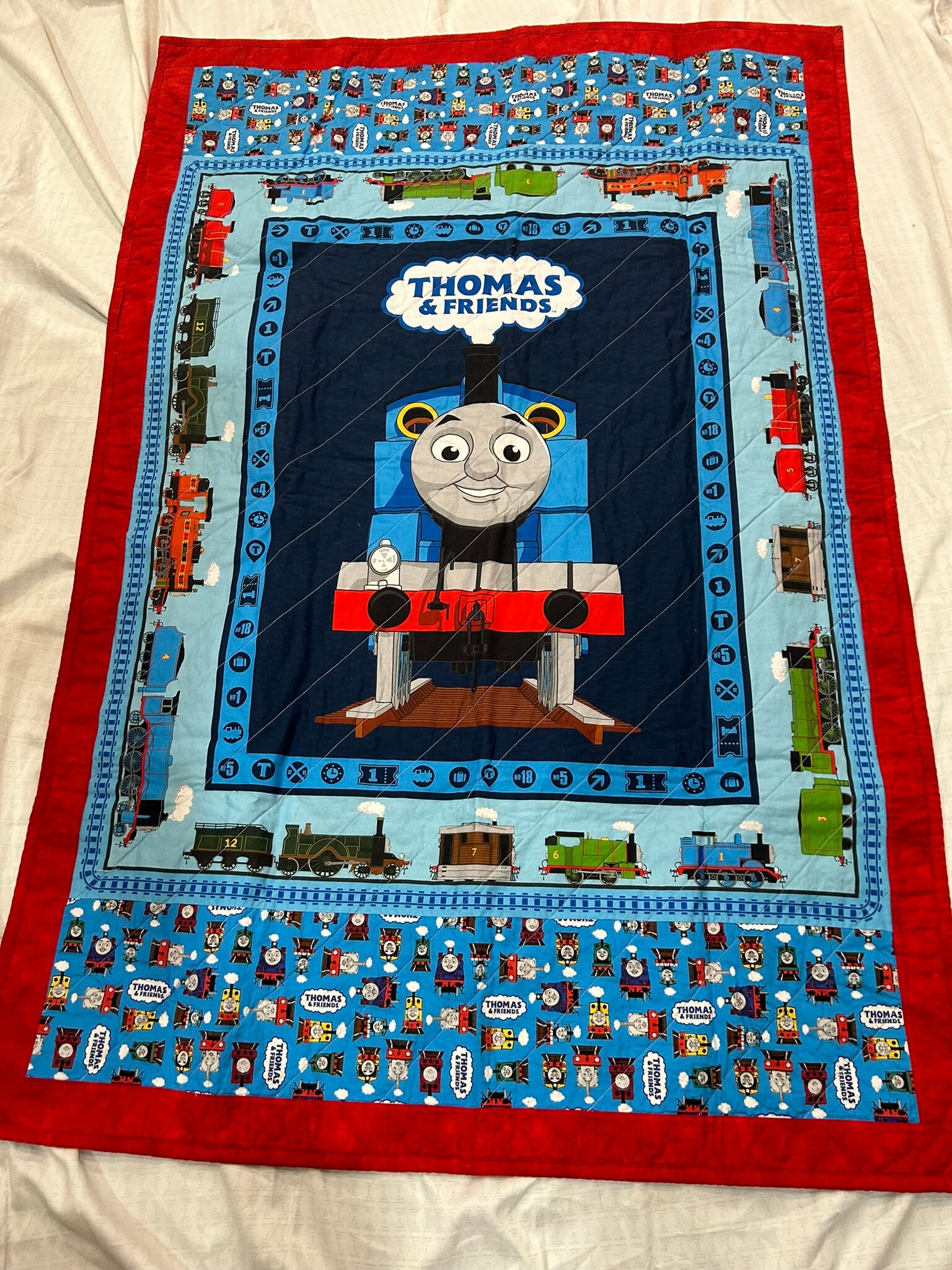 Thomas the Train Panel Homemade Quilt 40 X60 - Etsy