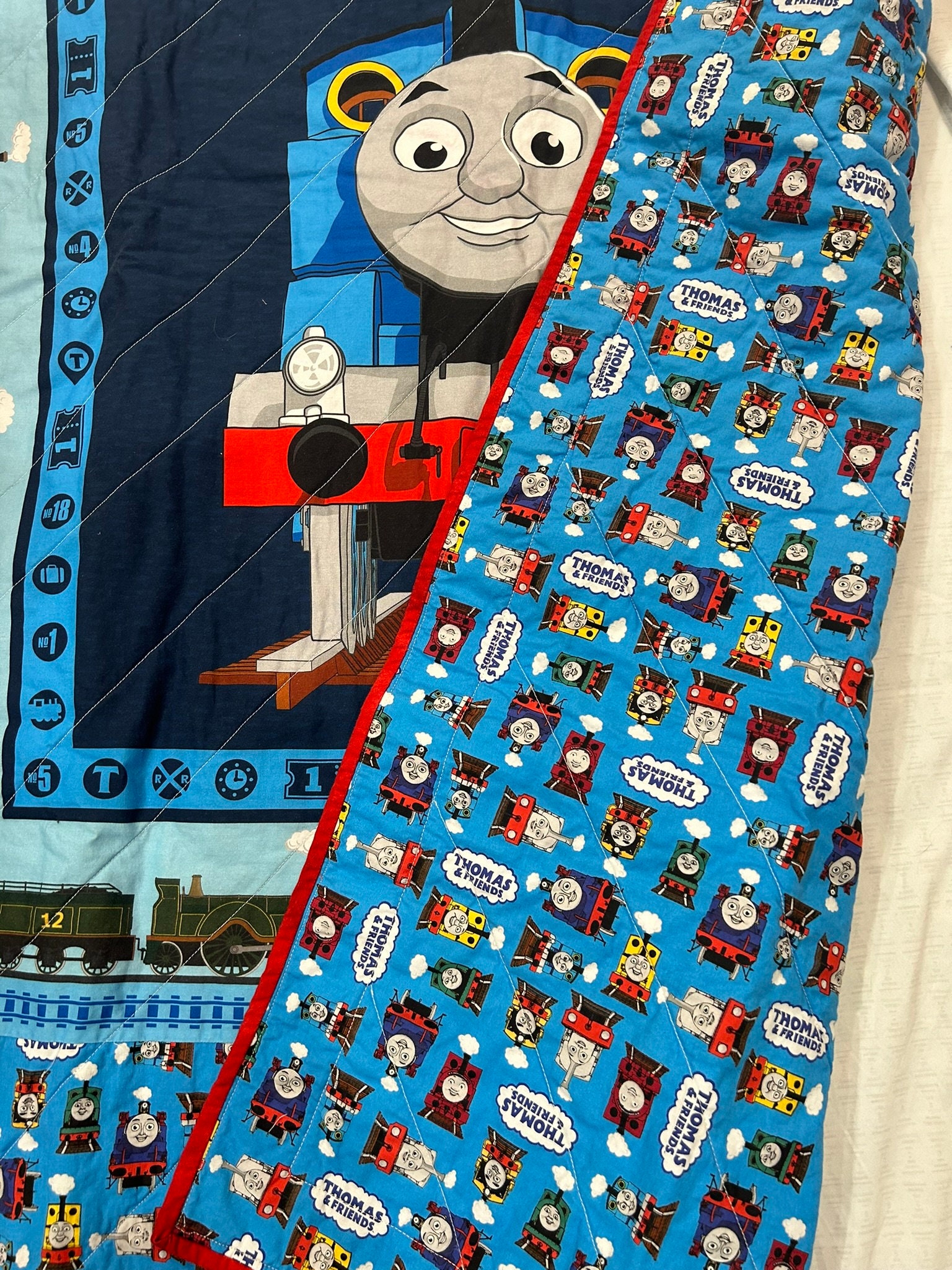 Thomas the Train Panel Homemade Quilt 40 X60 - Etsy