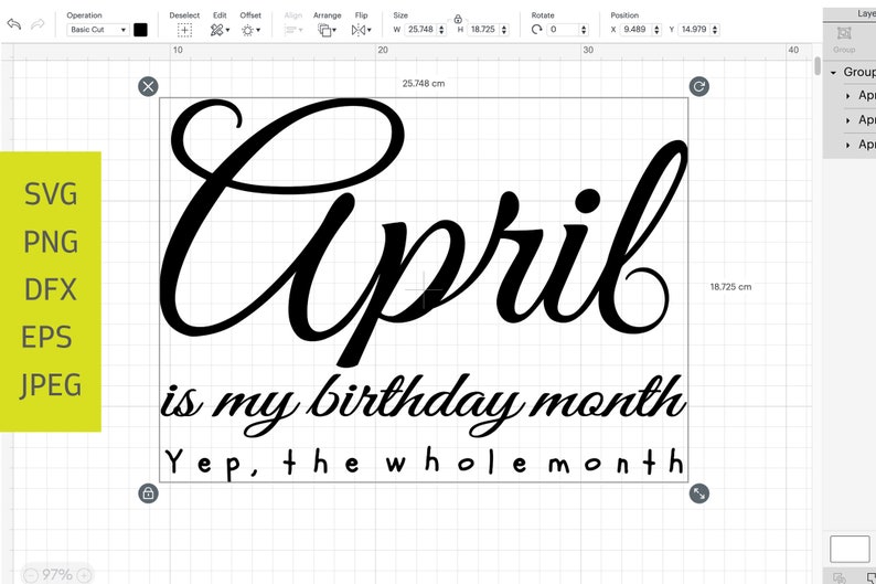April Birthday Svg April is My Birthday Month Yep the Whole | Etsy