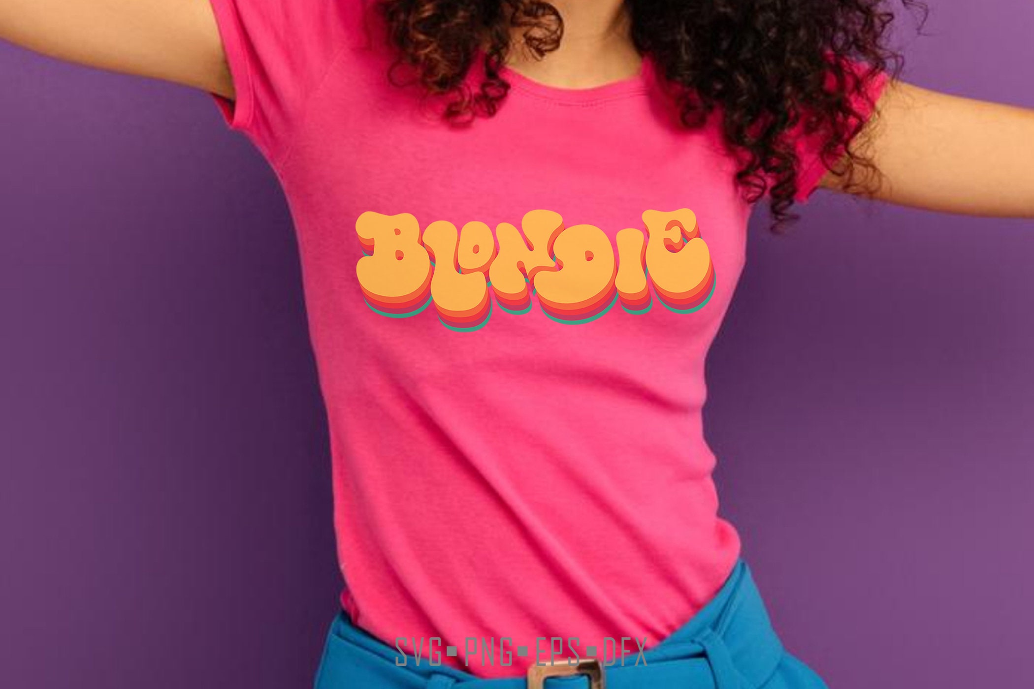 Blondie SVG Retro Blonde Svg Rainbow Blondie Svg Groovy - Etsy