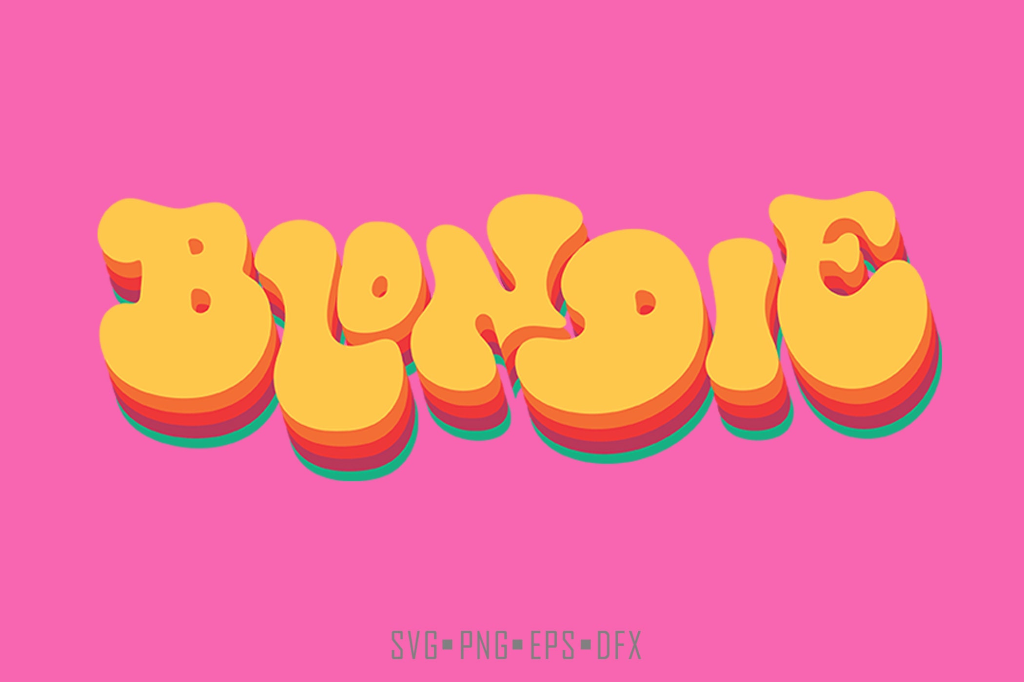 Blondie SVG Retro Blonde Svg Rainbow Blondie Svg Groovy - Etsy