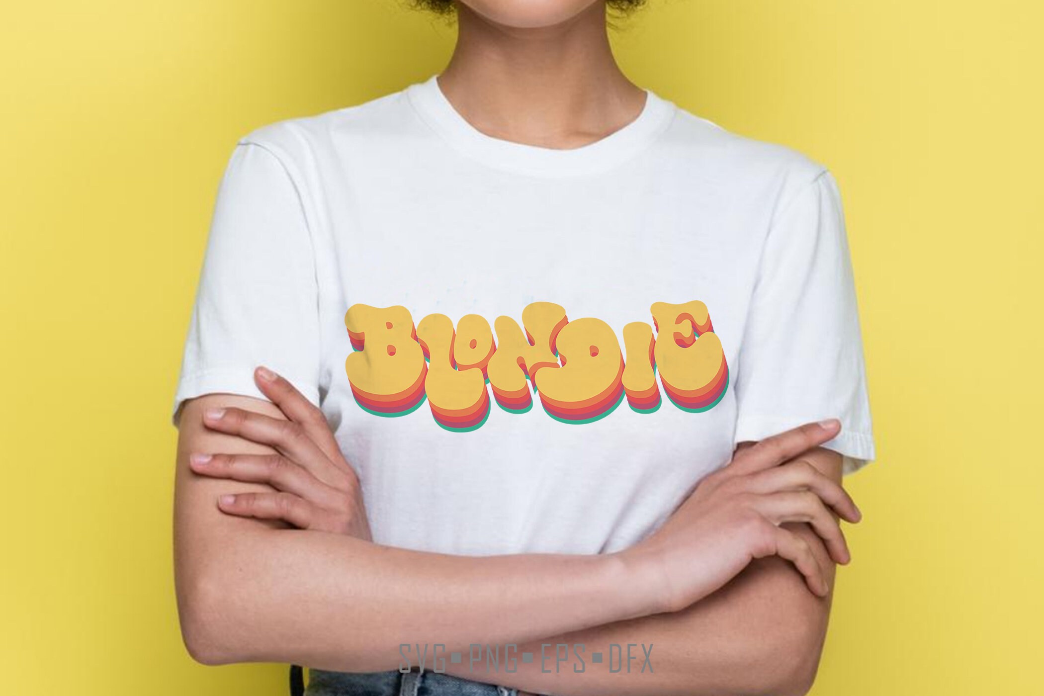 Blondie SVG Retro Blonde Svg Rainbow Blondie Svg Groovy - Etsy