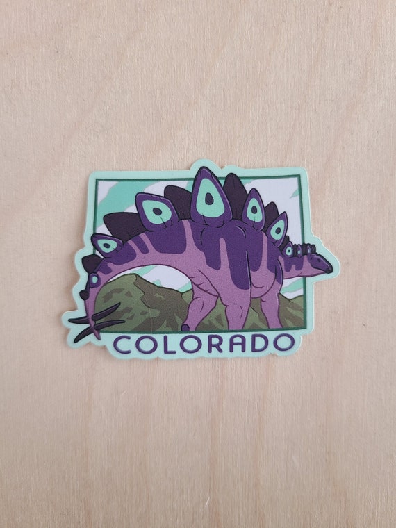 Dinosaur Roadtrip STICKER Colorado's Stegosaurus - Etsy