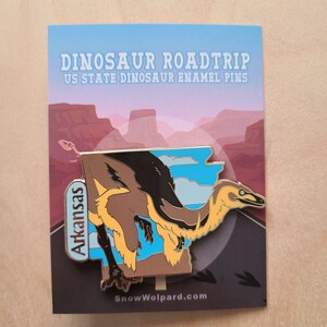 Dinosaur Roadtrip PIN - Arkansas's Arkansaurus - Etsy