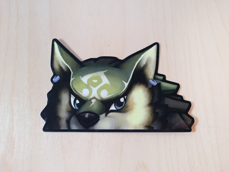 Wolf Link Peeker Sticker - Etsy