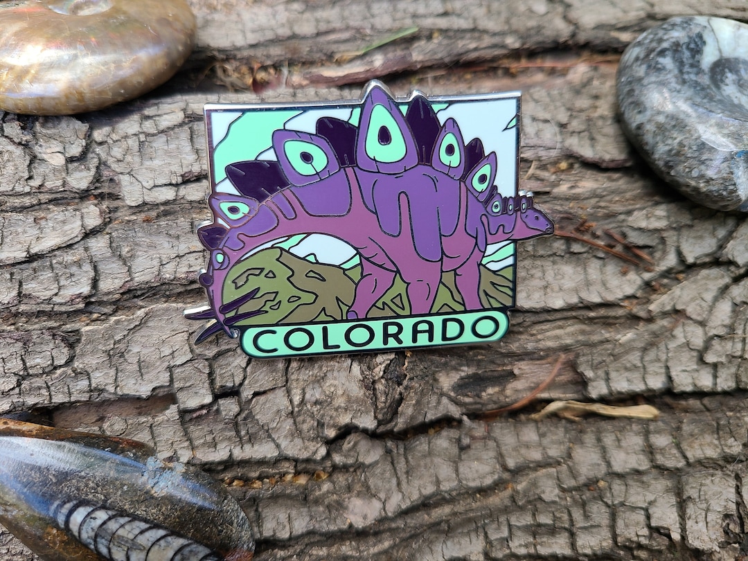 Dinosaur Roadtrip PIN - Colorado's Stegosaurus - Etsy