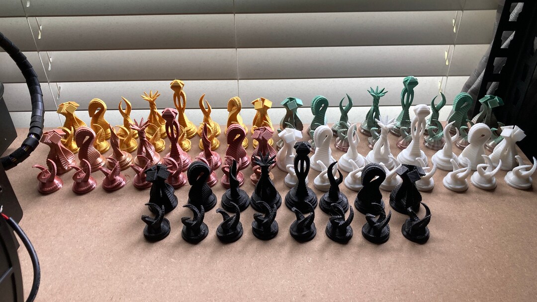3D Printed Dead Space Inspired Alien Chess Set of 17 - Etsy