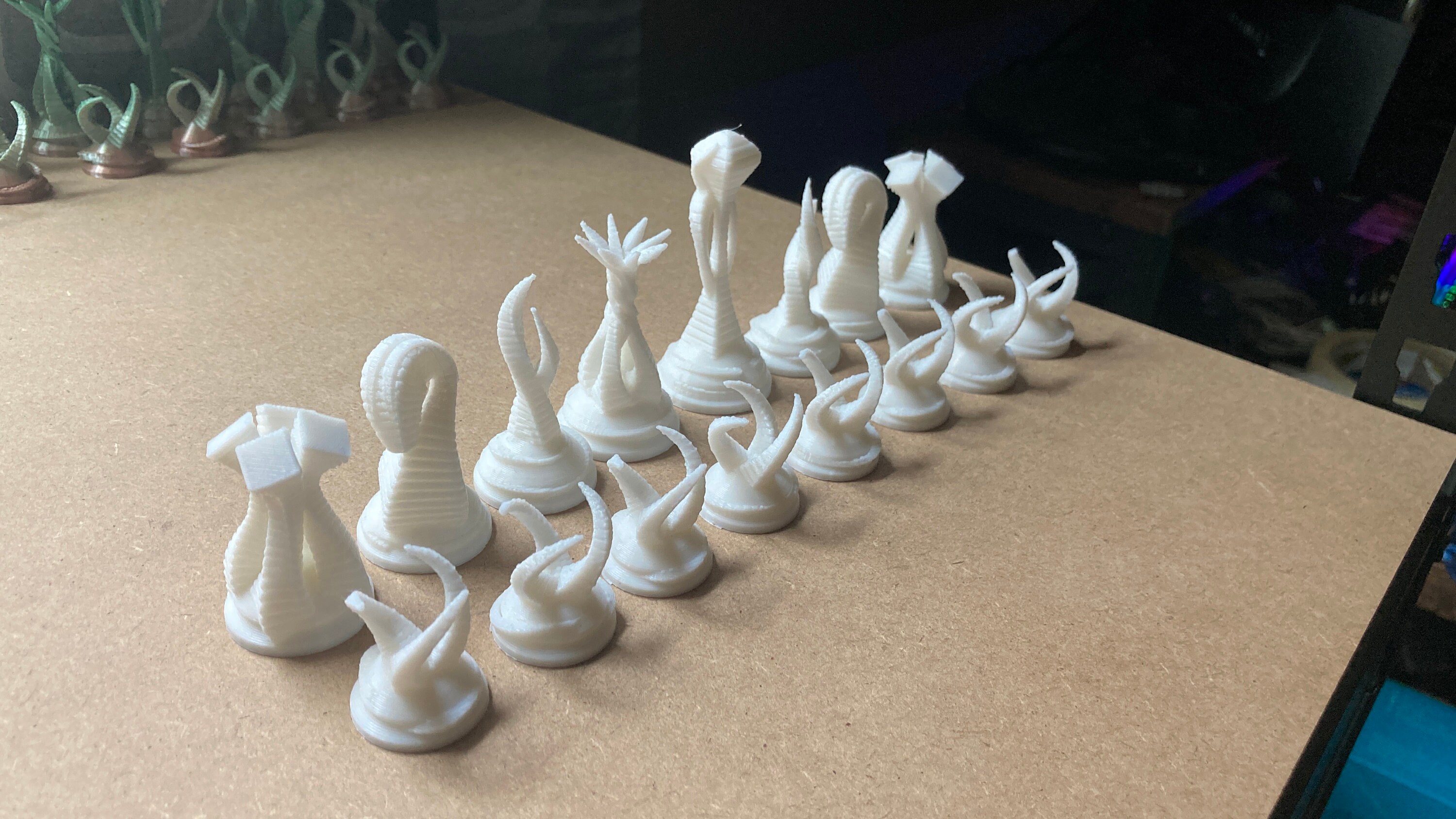 3D Printed Dead Space Inspired Alien Chess Set of 17 - Etsy