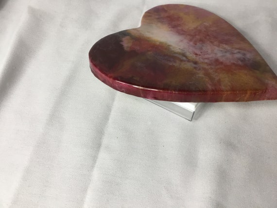 PoP of Love Wood Cycling Heart Epoxy Resin Pour Fathers Day Gift Biking ...