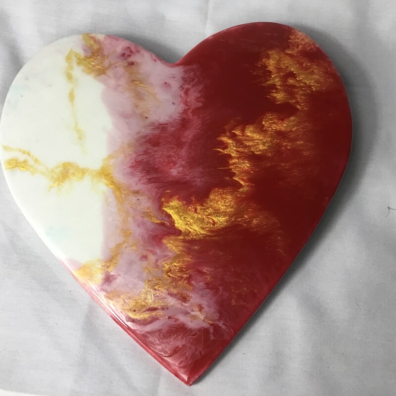 Resin Heart - Etsy