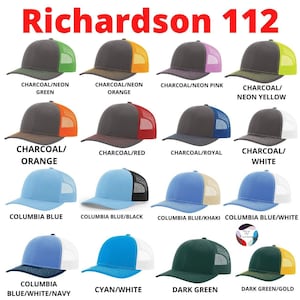 112 Richardson Trucker Snapback PART2 Different colors hats | Etsy