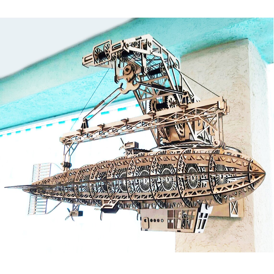 Airship Laser Cut SVG, Wooden Airship, 3D Room Decor Wooden Airship ...