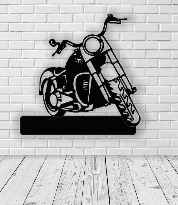 Motorcycle bike wall panel lasercut file 3D Puzzle | Etsy