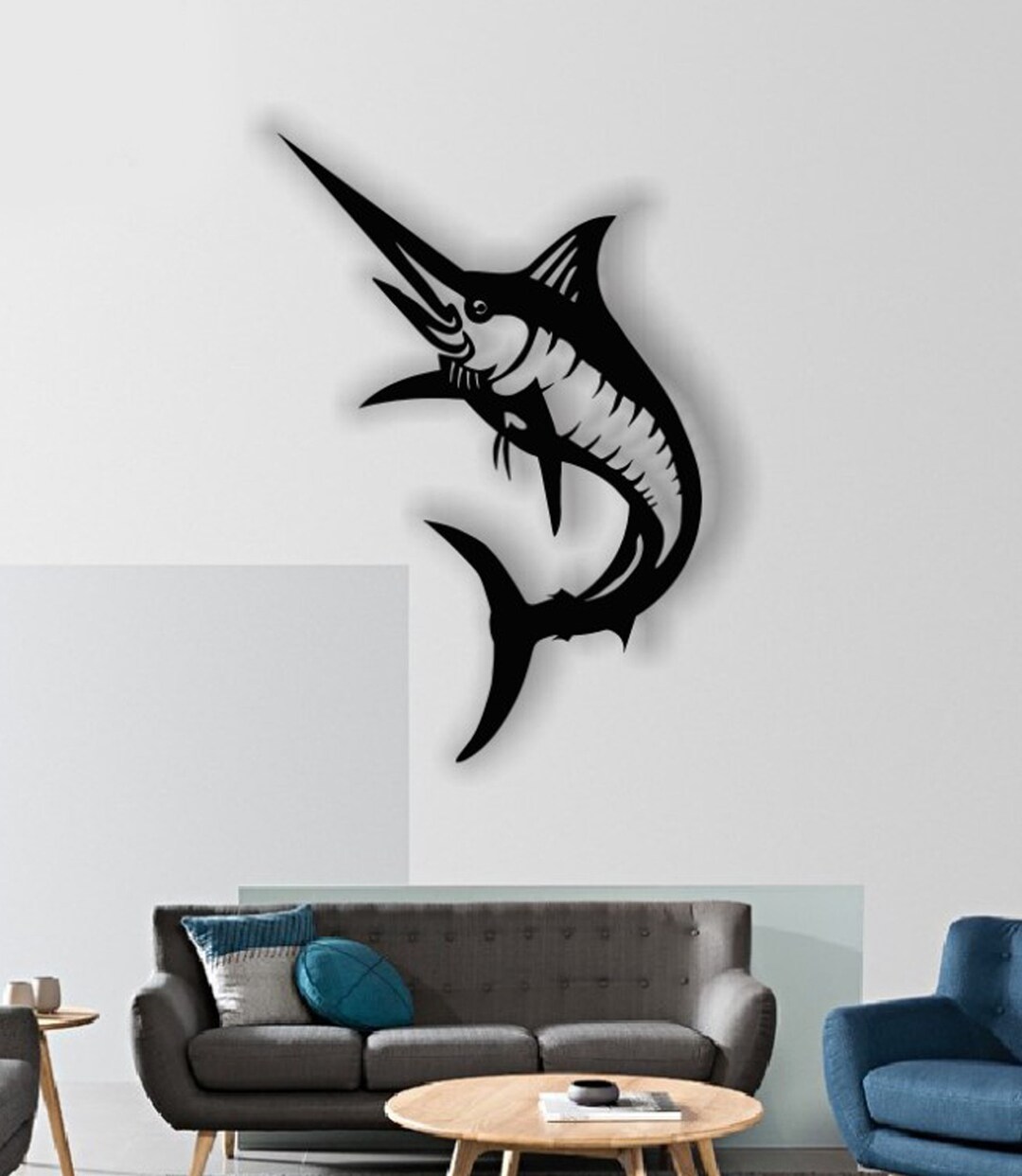 Sword Fish SVG, Fishing Svg, Fish Panels, Sea, Lasercut File, Sword Fish Silhouette, Vector ...