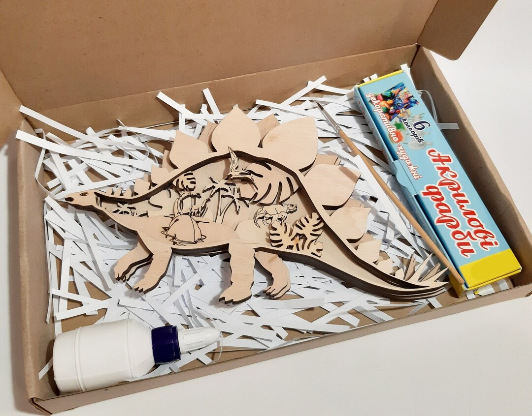 Stegosaurus 6 Layer Art Piece SVG, PDF, DXF, Ai, Dinosaur Svg, Multi ...