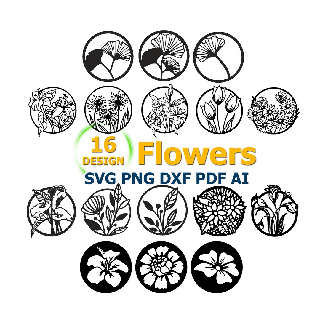 Flowers Svg, Floral Svg, Wild Flower Svg, Flower Sketch Svg, Flower ...