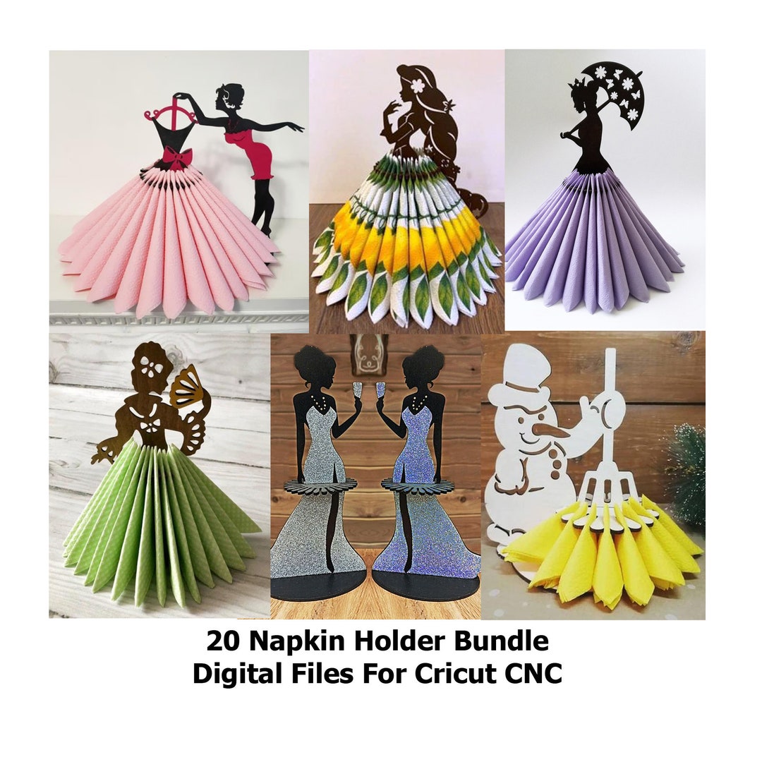 20 Napkin Holder Bundle SVG, Napkin Holder Laser Cut Files, Wooden ...