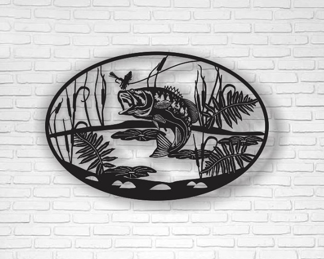 Panels, Fishing, Fish, Catch, Lasercut File, 3D Puzzle, Vector, Laser ...
