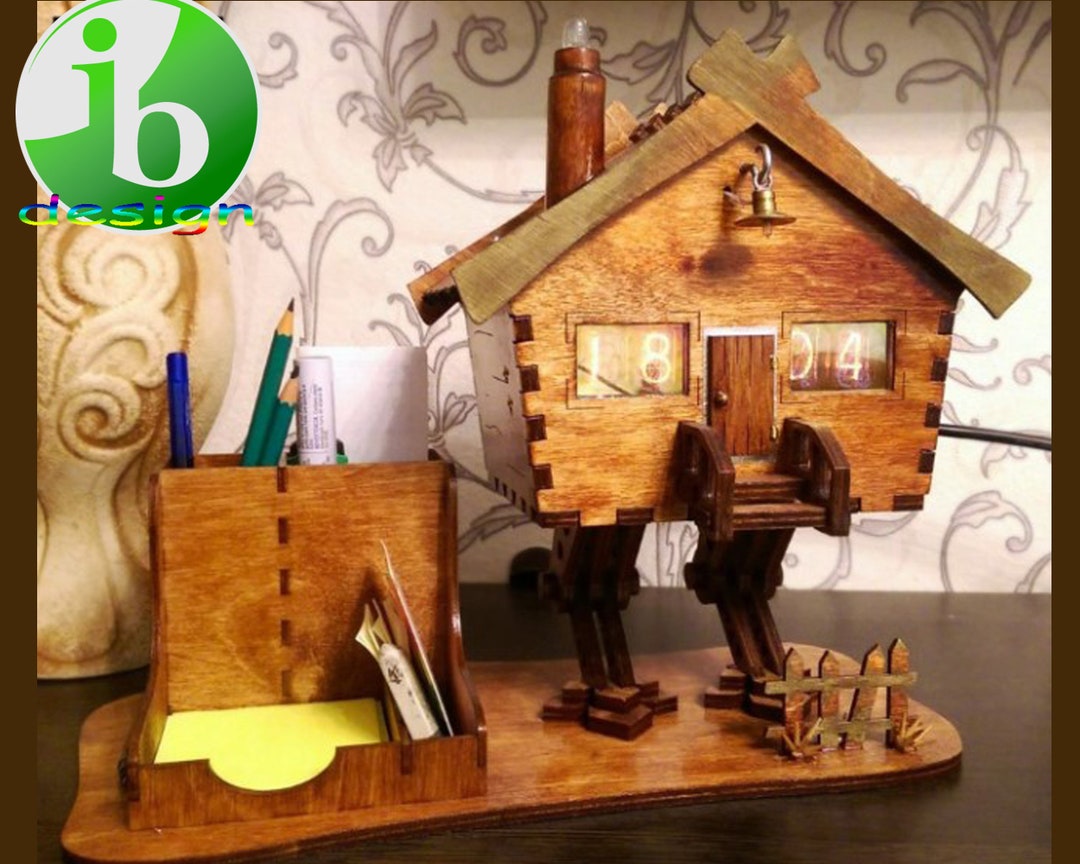 Organizer, Baba Yaga's House, Lasercut File, 3D Puzzle, Vector, Laser ...