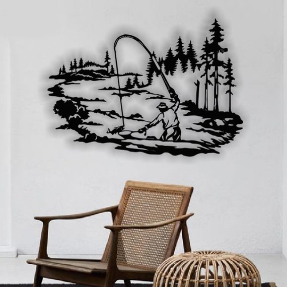 Fishing Wall Panel Lasercut File 3D Puzzle Vector Laser | Etsy