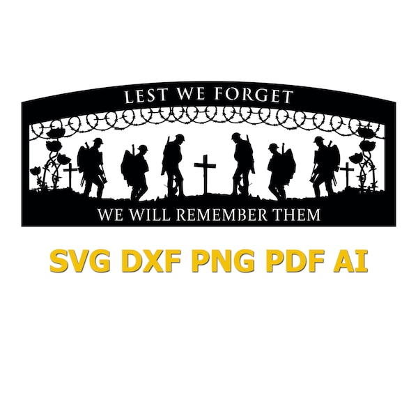 Remembrance Silhouette - Etsy UK