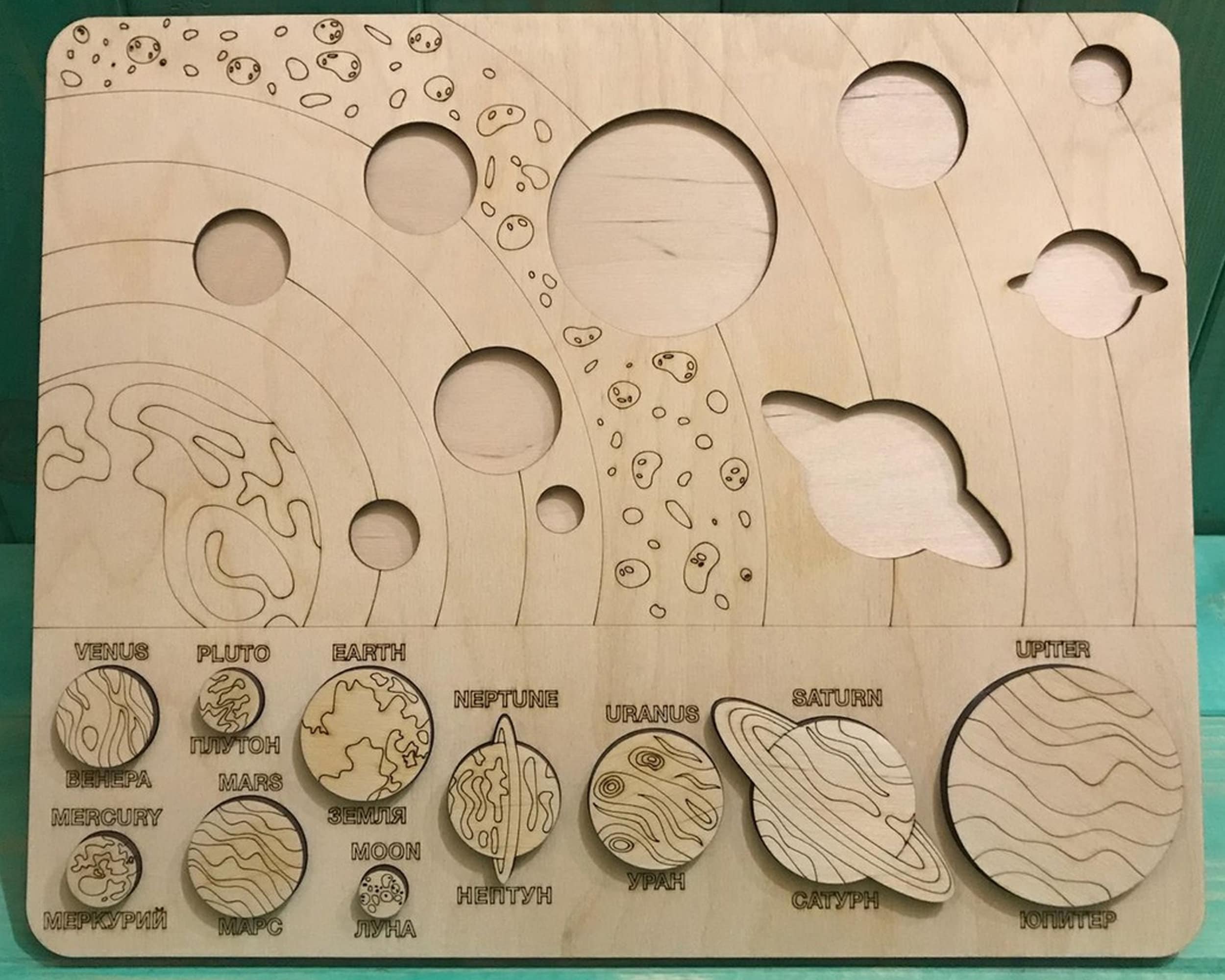 Solar System Lasercut File 3D Puzzle Vector Laser Cut - Etsy